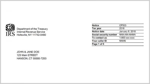 Notice CP 503-Second Reminder of Past Due Taxes - Tax Defense Group